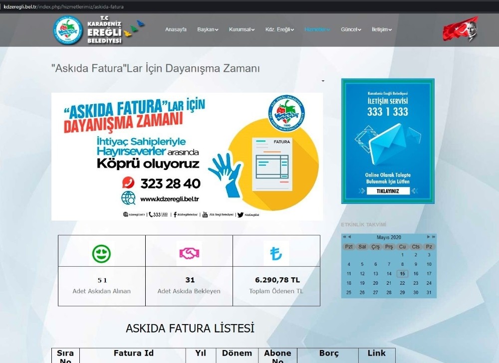 "Askıda fatura" Uygulaması ile 51 kişinin su faturası ödendi ...